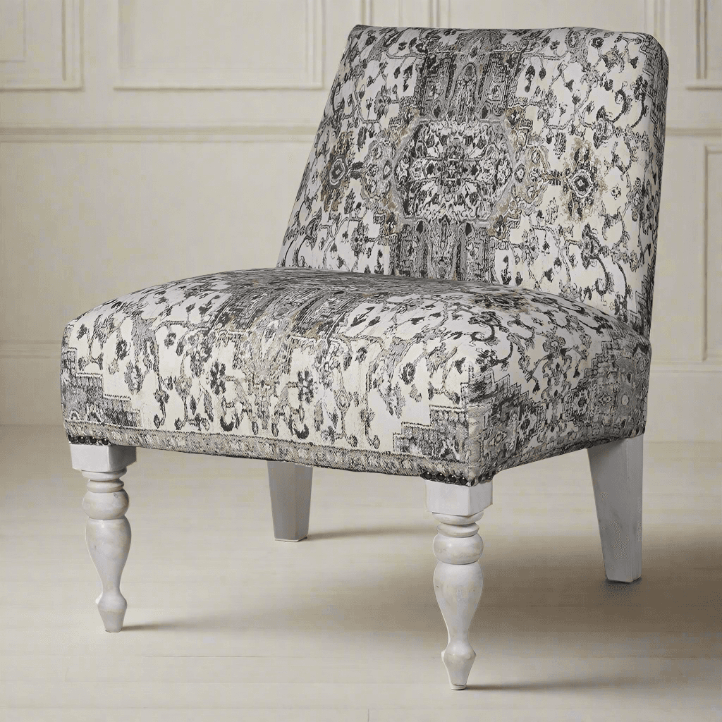 Small Upholstered Chair I Oriental Style Fabric I Seating I Decorexi – Decorexi A World of Interiors