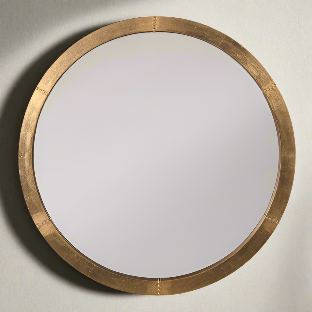Decorexi I Mirrors I Statement Round I Antique Brass I Studded I Industrial Decorexi A World of Interiors