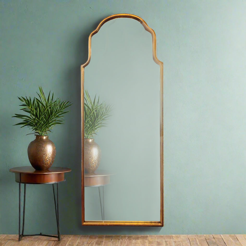 Decorexi I Shaped Arch Gold Mirror Brushed Gold Mirrors Chiswick Decorexi A World of Interiors