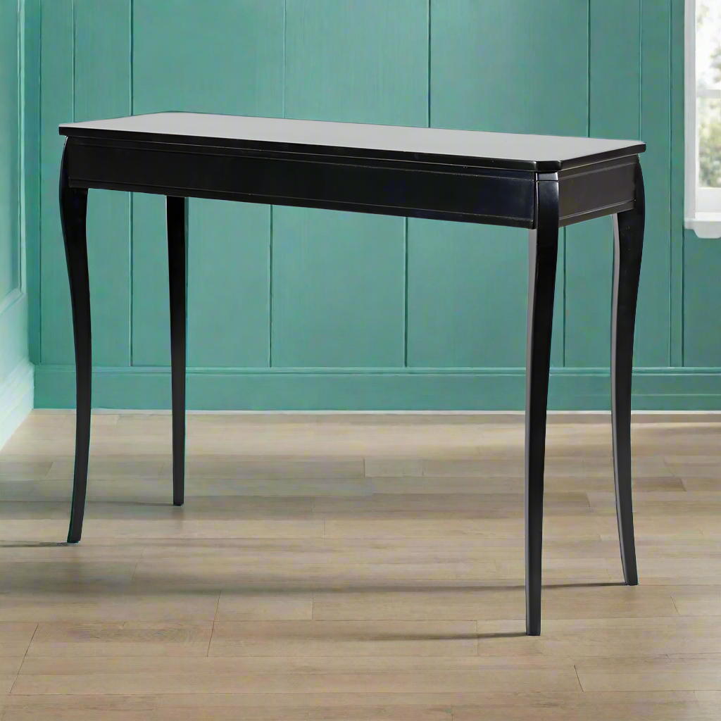 Black wood console store