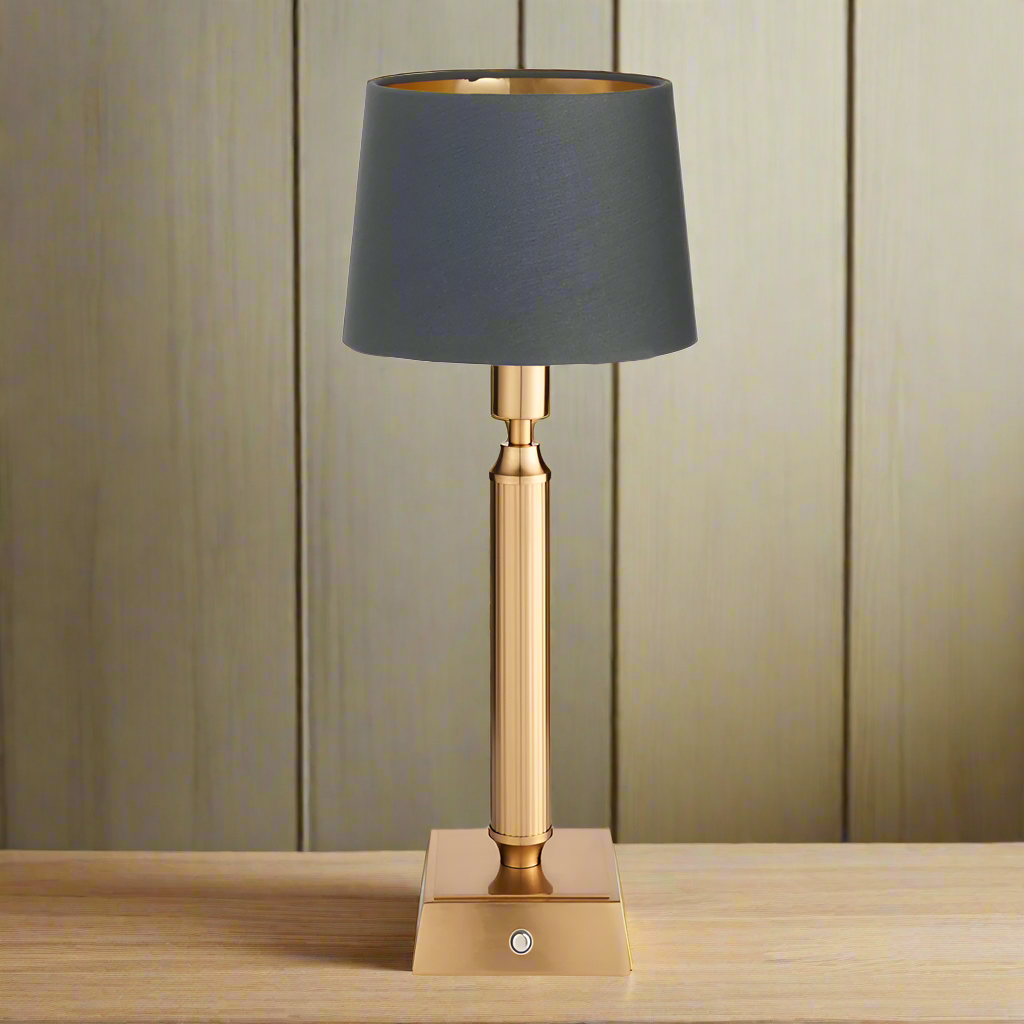 Brushed Gold Touch Lamp - Rechargeable USB | Portable, Dimmer Light ...