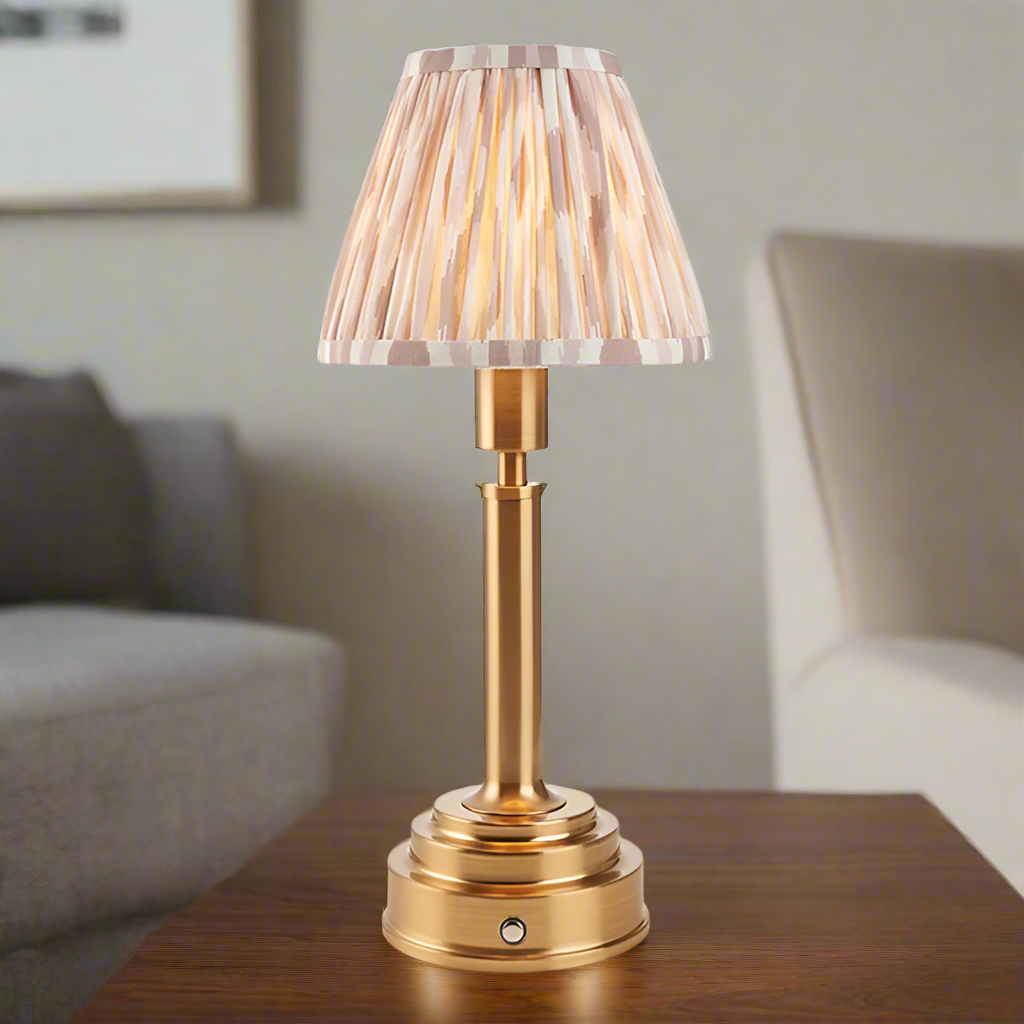 Brushed Gold Rechargeable Touch Lamp - Touch Light | USB, Portable ...