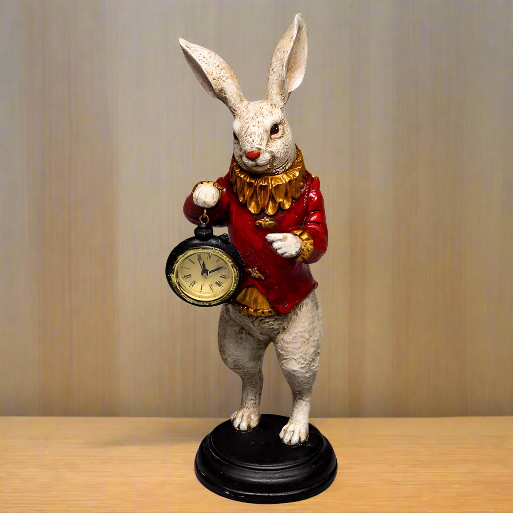 White Rabbit Standing Clock Figure – Decorexi A World of Interiors