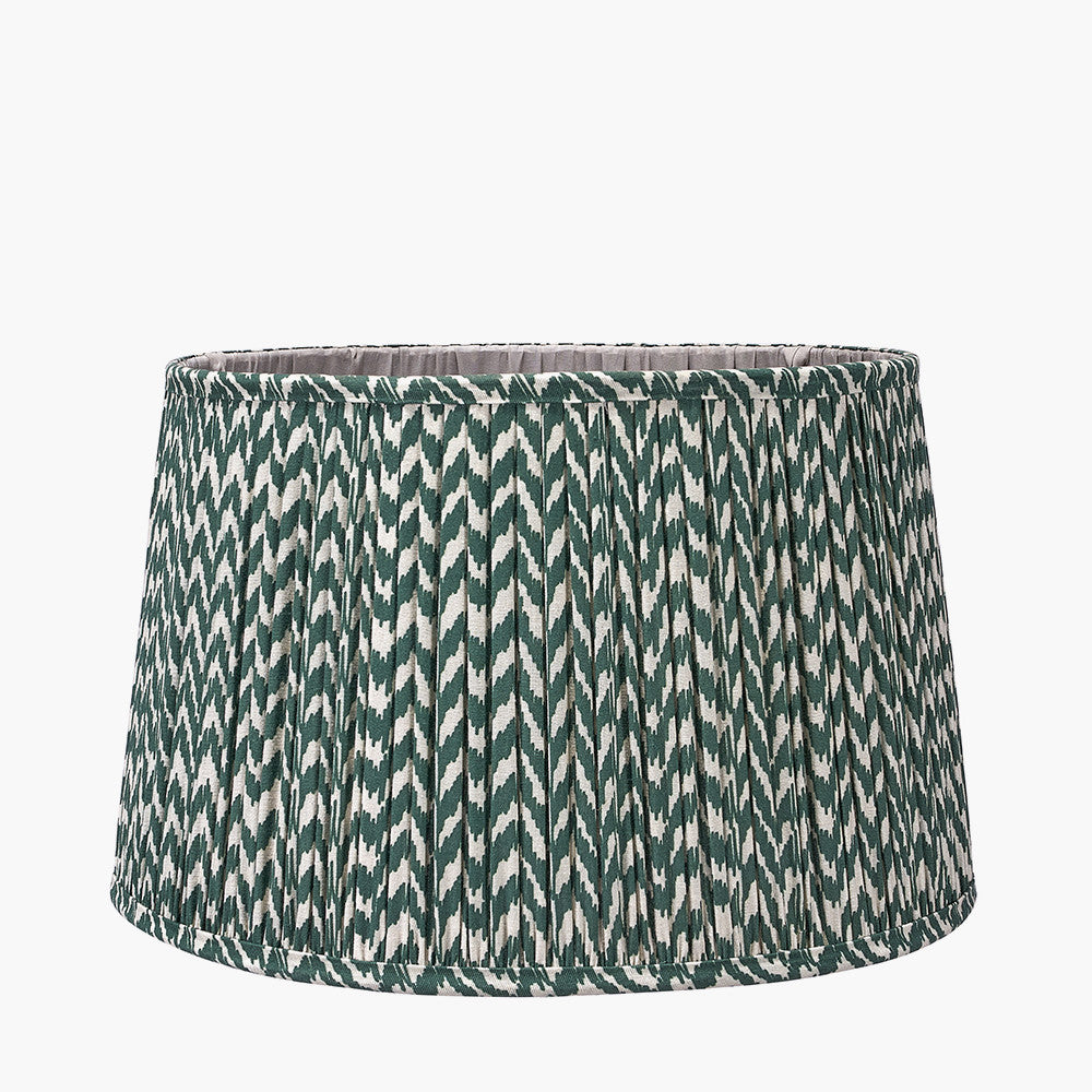 Green Pleated Shade Patterned I Table Lampshades I Decorexi I Chiswick ...